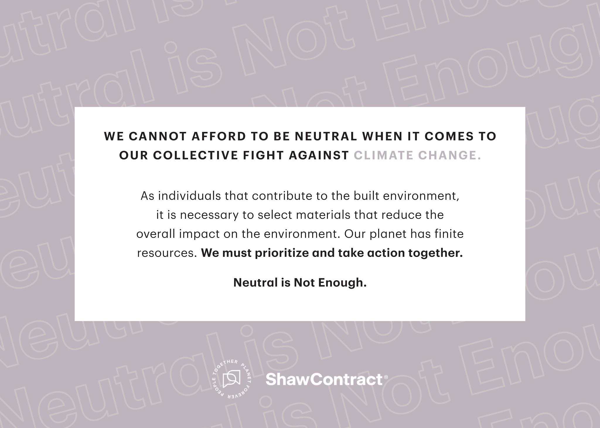 EcoWorx® BIO Tear Sheet & Pin Card | ShawContract